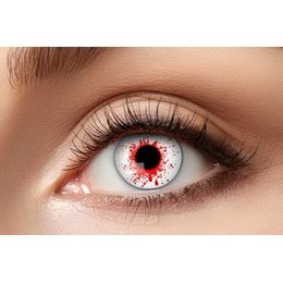 Eyecatcher Farblinsen Bloodshot 3 Kontaktlinsen. Blutige Motivlinsen