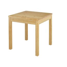 ERST-HOLZ Küchentisch Kleiner Holztisch Kiefer 75x75 Massivholz Beine glatt