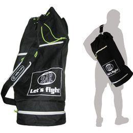 BAY-Sports Sporttasche Seesack Modern Let´s Fight Shoulder Bag Trainingstasche Kampfsport Kickboxen Boxen (Viele Fächer