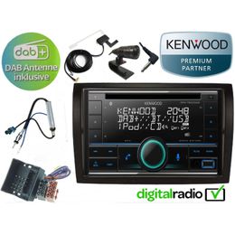 DSX Kenwood CD Bluetooth DAB+ USB Antenne inkl für Fiat Ducato 250 Autoradio (Digitalradio (DAB)