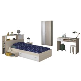 Kindermöbel 24 Jugendzimmer-Set Jugendzimmer Charly 15 Parisot 4-teilig akazie beige