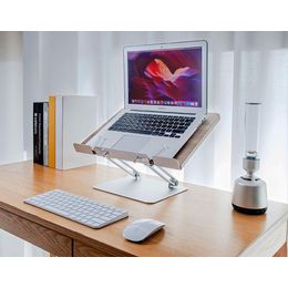 YOZI YOZI Laptop Ständer Alu + Holzwerkstoff Höhenverstellbar Leseständer Laptop-Ständer