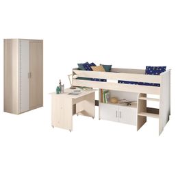Kindermöbel 24 Komplettschlafzimmer Charly Parisot 2-tlg Hoc+ Kleiderschrank grau