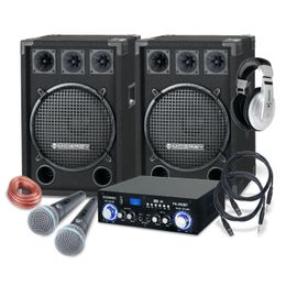 McGrey DJ Karaoke Komplettset PA Anlage Party-Lautsprecher (Bluetooth