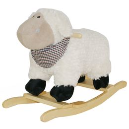 Sweety-Toys Schaukeltier Sweety Toys 7103 Schaukeltier Schaukelpferd Schaf mit Halstuch mit Lullaby Musik schaukelstuhl