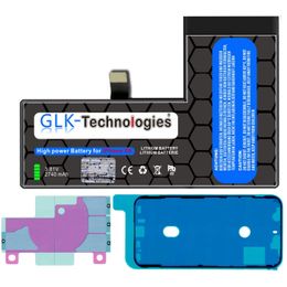 GLK-Technologies High Power Ersatz Akku für Apple iPhone XS inkl. 2X Klebebandsätze Smartphone-Akku 2740 mAh (3