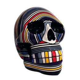 JVmoebel Skulptur, Modern Abstrakte Design Totenkopf Schädel Skulptur Dekoration Skulpturen Neu