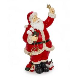 Bubble-Store Weihnachtsfigur Retro-Weihnachtsmann (Weihnachtsmann Figur mit Glocke)