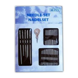 Anstecknadel Set NADELSET 60-tlg Nähnadeln Nadeln Set Nähnadelset Handnähnadeln Einfädler 71 (60-tlg)