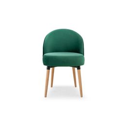 JVmoebel Stuhl, Grüner Sessel Stuhl Design Polsterstuhl Royal Stühle Esszimmerstuhl Bürostuhl