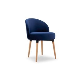JVmoebel Stuhl, Blauer Sessel Stuhl Design Polsterstuhl Stühle Esszimmerstuhl Bürostuhl Modern