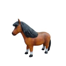 JVmoebel Skulptur Abstrakte Tier figur Plastikskulptur Pony Mini Pferde Garten Figuren 126 cm.