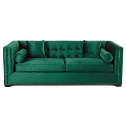 JVmoebel Chesterfield-Sofa Grüner Chesterfield Dreisitzer 3-Sitzer Couch luxus Design Modern Neu