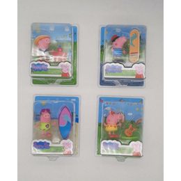 Peppa Pig Lernspielzeug 4er Set mit verschiedenen Peppa Figuren und Zubehör