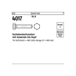 Bufab Sechskantschraube 100er Pack Sechskantschraube ISO 4017 VG M27x 180 10.9 1 Stück ISO 40