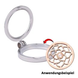 Morella Kette mit Anhänger Damen Halskette 70 cm mit Coin 33 mm (2-tlg)