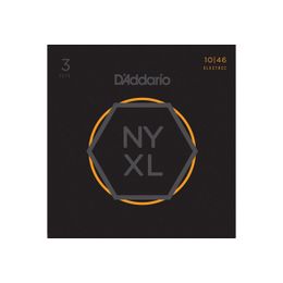 D'Addario Daddario Saiten, (NYXL1046-3P 10-46 Carbon Steel Alloy