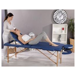 Melko Massageliege Massagebank Massagetisch Massageliege 3 Zonen klappbar und mobile Holzgestell in Beige
