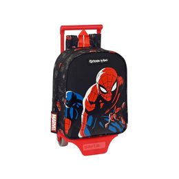 Spiderman Rucksack Spiderman Kinder-Rucksack mit Rädern Hero Schwarz 22 x 27 x 10 cm