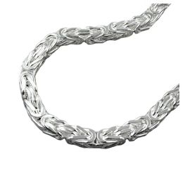 Gallay Silberkette Kette 6mm Königskette vierkant glänzend Silber 925 60cm