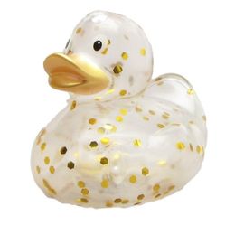 Duckshop Badespielzeug Quietscheente Glitzer gold