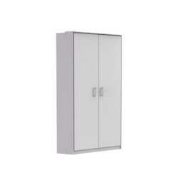 freiraum Kleiderschrank Click (B/H/T: 95x198x95 cm) in Weiß mit 2 Türen und 8 Einlegeböden