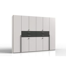 freiraum Kleiderschrank Denver (B/H/T: 270x208x58 cm) in Weiß mit 4 Schubladen und 10 Türen