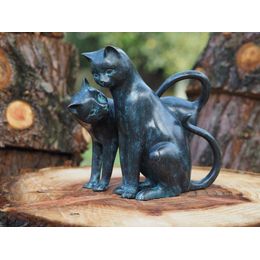 IDYL Dekofigur IDYL Bronze-Skulptur Zwei reizende Katzen
