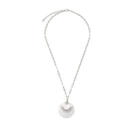 enflame Kette mit Anhänger Halskette Perl Plättchen Edelstahl Necklace Sonnen Anhänger (1-tlg)
