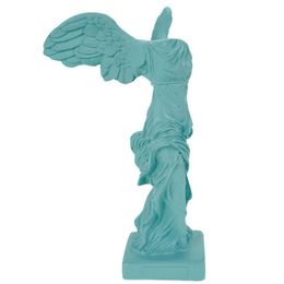 Kremers Schatzkiste Dekofigur Alabaster Nike Siegesgöttin von Samothrake Figur Skulptur 20cm Türkis