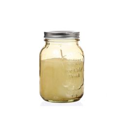 MARELIDA Outdoorkerze Duftkerze Citronella im Glas mit Deckel gelb Echtwachs Outdoorkerze (1-tlg)