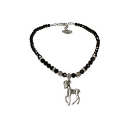 Alpenflüstern Alpenflüstern Collier Perlen-Trachtenkette Bambi-Rehkitz (schwarz)