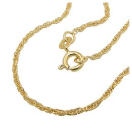 Erario D'Or Goldkette Anhängerkette Doppel Ankerkette diamantiert 9Kt GOLD 42 cm