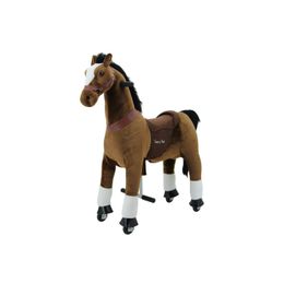 Sweety-Toys Reittier Sweety Toys 7301 Reittier Pferd CHOCOLATE auf Rollen für 4 bis 9 Jahre -RIDING ANIMAL