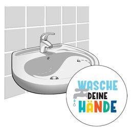 LK Trend & Style Sticker Wasche deine Hände Aufkleber für Waschbecken oder Fliesen