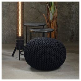 RINGO-Living Stuhl Hocker Mabel in Schwarz aus Baumwolle 350x700mm