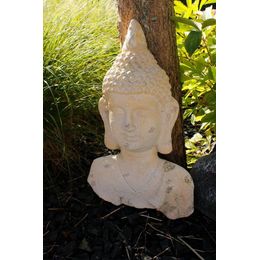 Arnusa Wanddekoobjekt Wandskulptur Buddha Wanddekoration Gartenfigur 53 x 32 cm (zum Hängen)