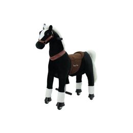 Sweety-Toys Reittier Sweety Toys 7325 Reittier gross Pferd BLACKY auf Rollen für 4 bis 9 Jahre