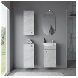 Planetmöbel Badmöbel-Set Waschtischunterschrank 40 cm mit Spiegel 3tlg. und 5tlg. Set (inkl. 2