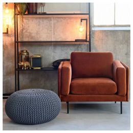 RINGO-Living Stuhl Hocker Mabel in Dunkelgrau aus Baumwolle 350x700mm