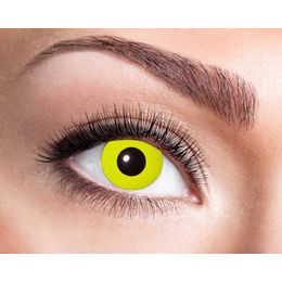 Eyecatcher Farblinsen Yellow Crow Eye Effekt Kontaktlinsen