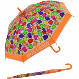 Impliva Langregenschirm Falconetti Kinderschirm bunt transparent