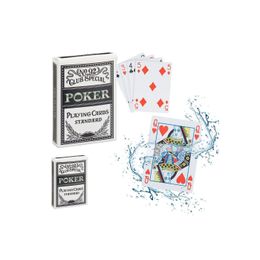 Relaxdays Spiel, 2 x wasserfeste Pokerkarten aus Plastik