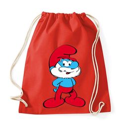 Youth Designz Turnbeutel Papa Schlmupf Baumwoll Tasche Turnbeutel