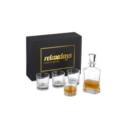 Relaxdays Whiskyglas 5-tlg. Whisky Set mit Karaffe & Gläsern