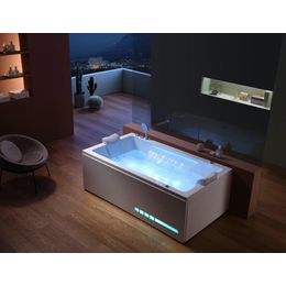 SPAVIDA® Whirlpool-Badewanne Euphoria Whirlsystem Deluxe 180x100 cm 29 Düsen