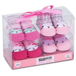 BRUBAKER Socken Babysocken für Mädchen 0-12 Monate (4-Paar