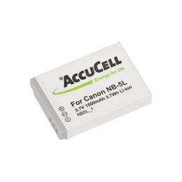 AccuCell AccuCell Akku passend für Canon NB-5L Digicam IXUS 800 IS NB-5LH Akku 1120 mAh (3