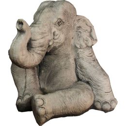 Casa Padrino Dekofigur Casa Padrino Luxus Skulptur Elefant Zementgrau 55 x 53 x H. 53 cm