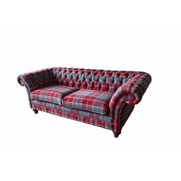 JVmoebel Sofa Chesterfield 3 Sitzer Designer Sofa Luxus Polster Couch Stoff Textil